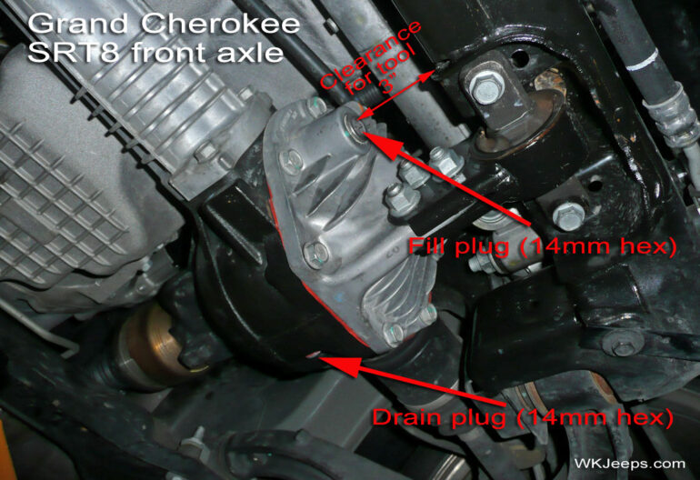 Jeep WK Grand Cherokee SRT8 Axle and T-Case Fluid Changes