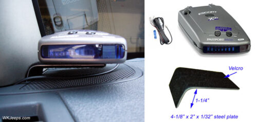 WK Grand Cherokee Dash-Mounted Radar Detector | JeepSpecs.com