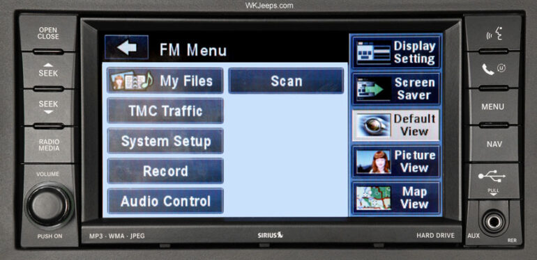 Jeep Grand Cherokee WK - MyGIG Multimedia Infotainment System radios